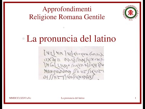 La pronuncia del latino classico