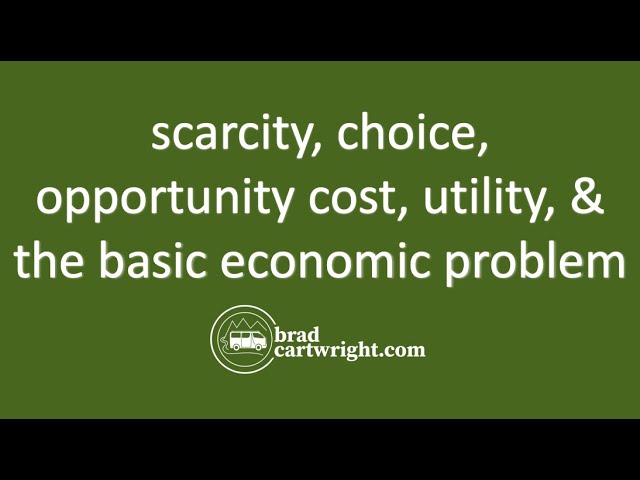 Understanding Scarcity, Choice, Opportunity Cost, Utility, and the ...