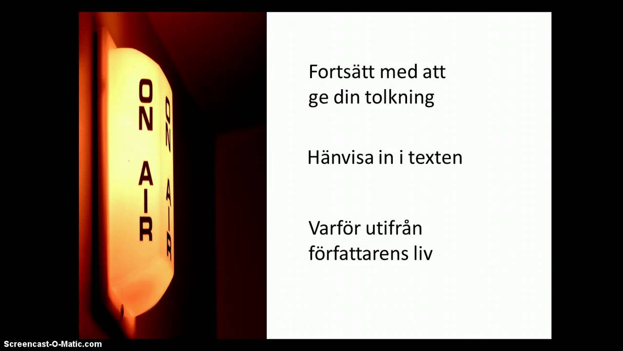 Textanalys - del 3 (Svenska 3)