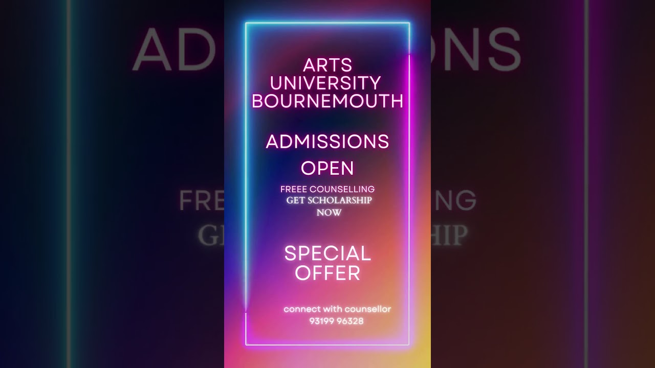 Arts University Bournemouth Admissions Open