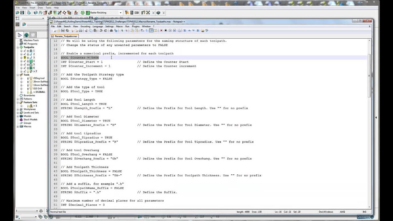 PowerMILL TSPM2012 Rename Toolpaths