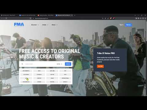 Videoguide - Free Music from FMA, Free Music Archive, Search, Download, CC License, Public Domain