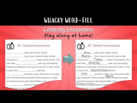 Whacky Word-Fill: Famed Honeymooners