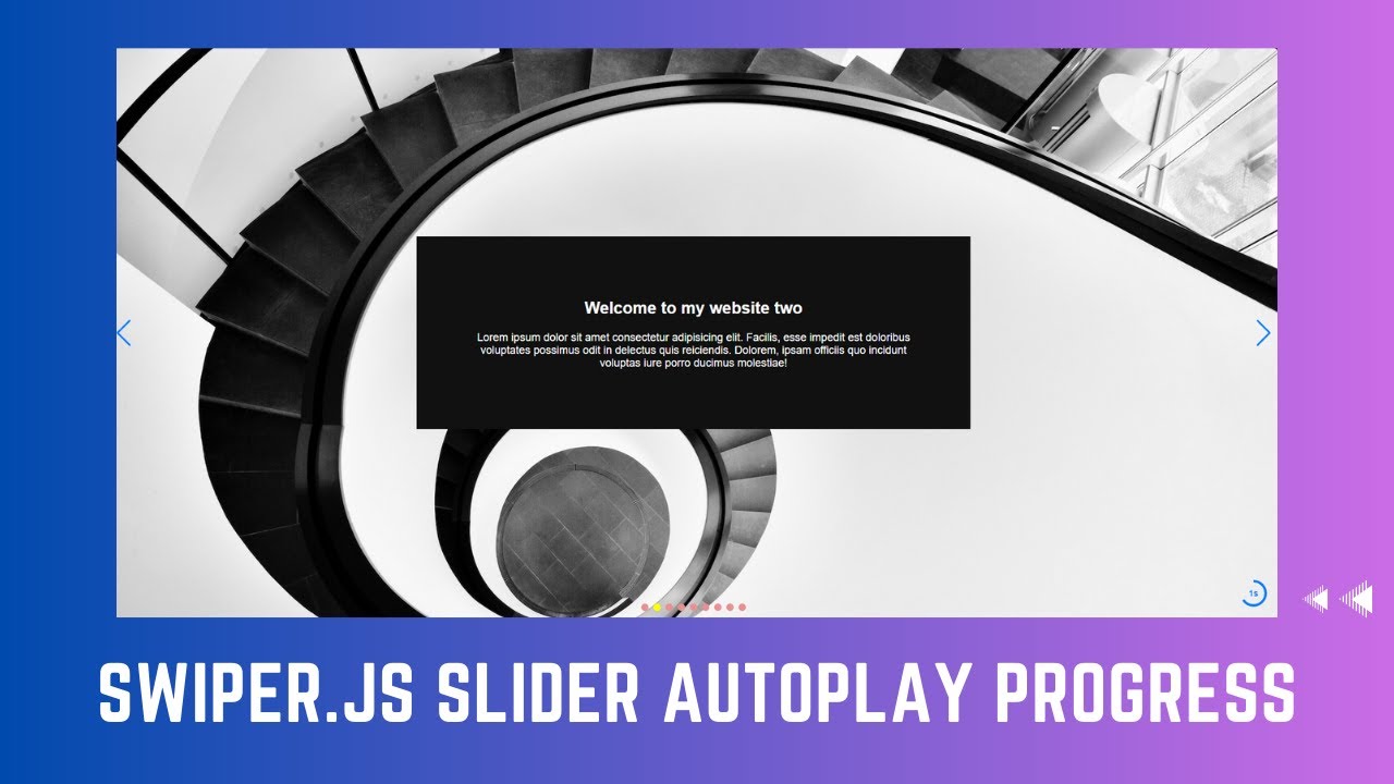 How To Create a Slider Autoplay Progress using SwiperJS