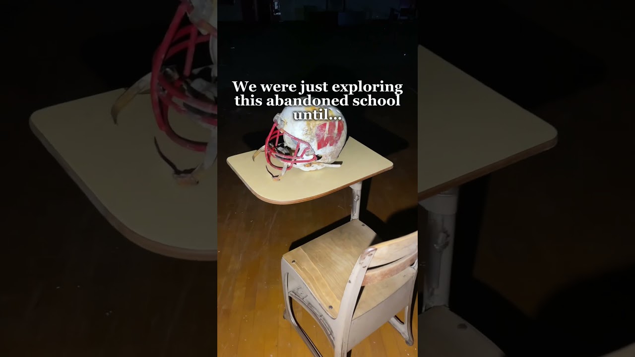 We got chased out of this abandoned school…