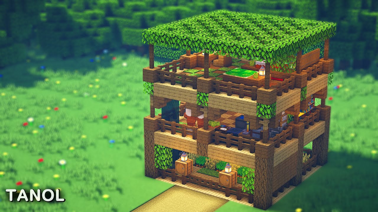 ⚒️ Minecraft : How To Build a Beginner Survival Set House_[마인크래프트 건축 ...