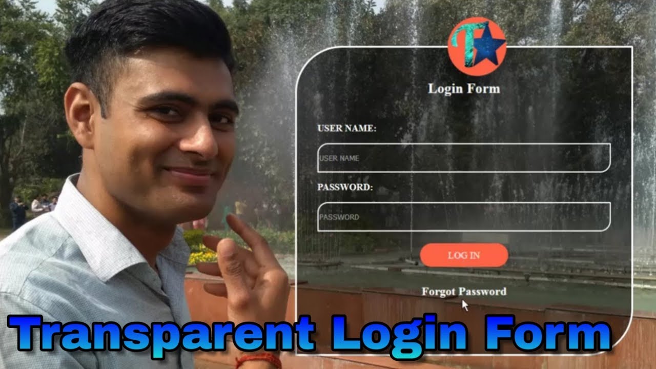 How to Create Transparent Animated Login Form Using HTML and CSS
