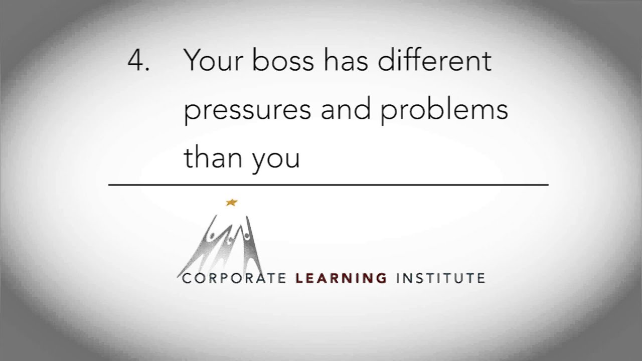 Corporate Learning Institute:  2 Minute Read Series:  Episode 6 - 8 Tips for Managing your Boss