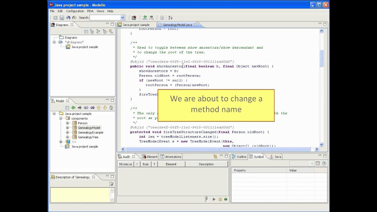 [Modelio] Edit Java code in the tool