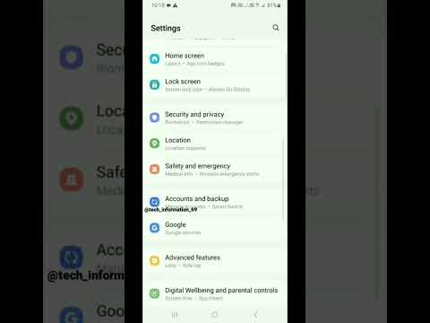 how to setting double tap wake up in samsung #shorts