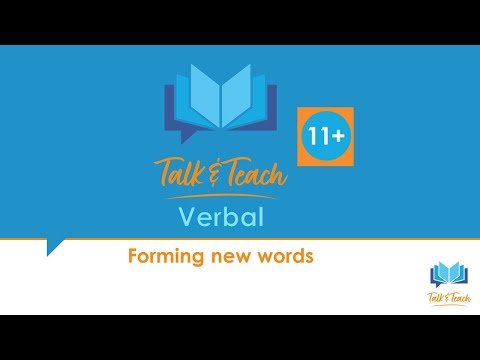 11+ Verbal Reasoning Forming New Words