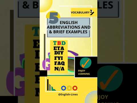 Understanding Common Acronyms: ETA, TBD, DIY, FAQ, FYI, N/A #like #viral #english #esl #top #support