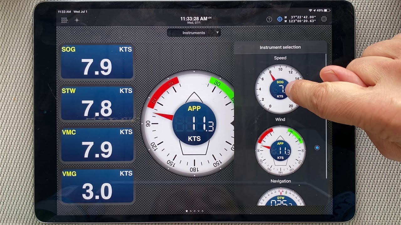 Instruments in Weather4D Routing & Navigation