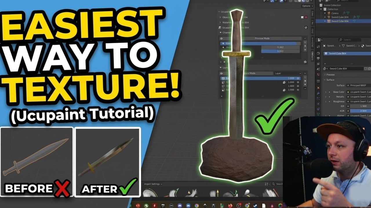 Stop Struggling with Texturing | Easy Blender Swords (Ucupaint)