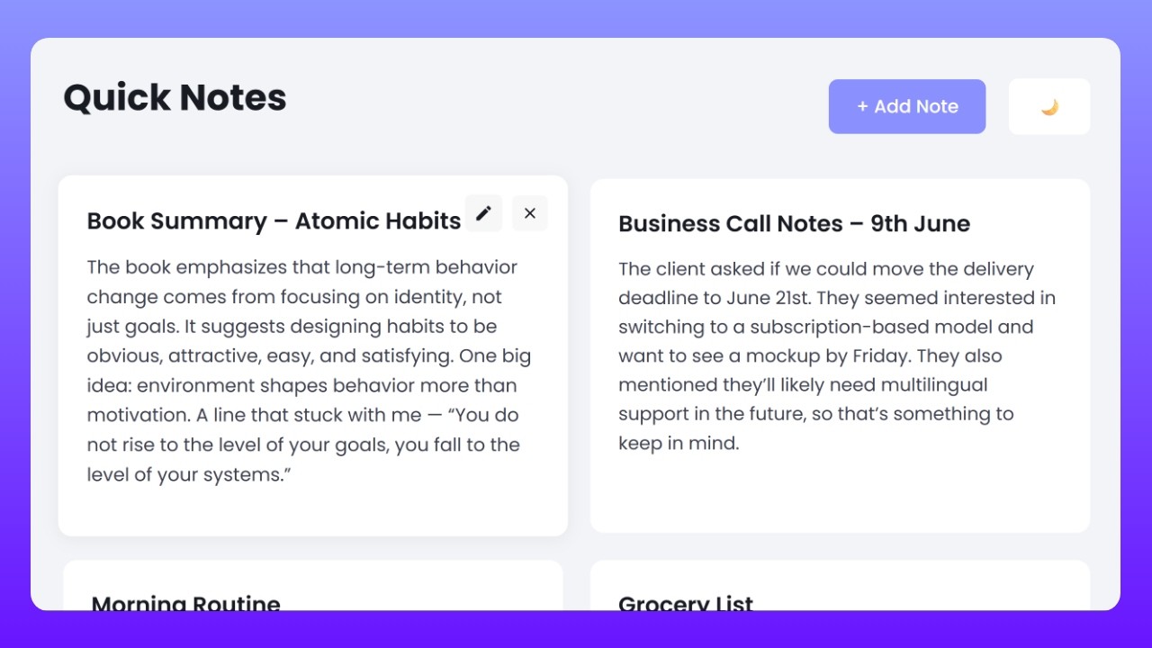 Build a Note Taking App with JavaScript (Beginner Project)