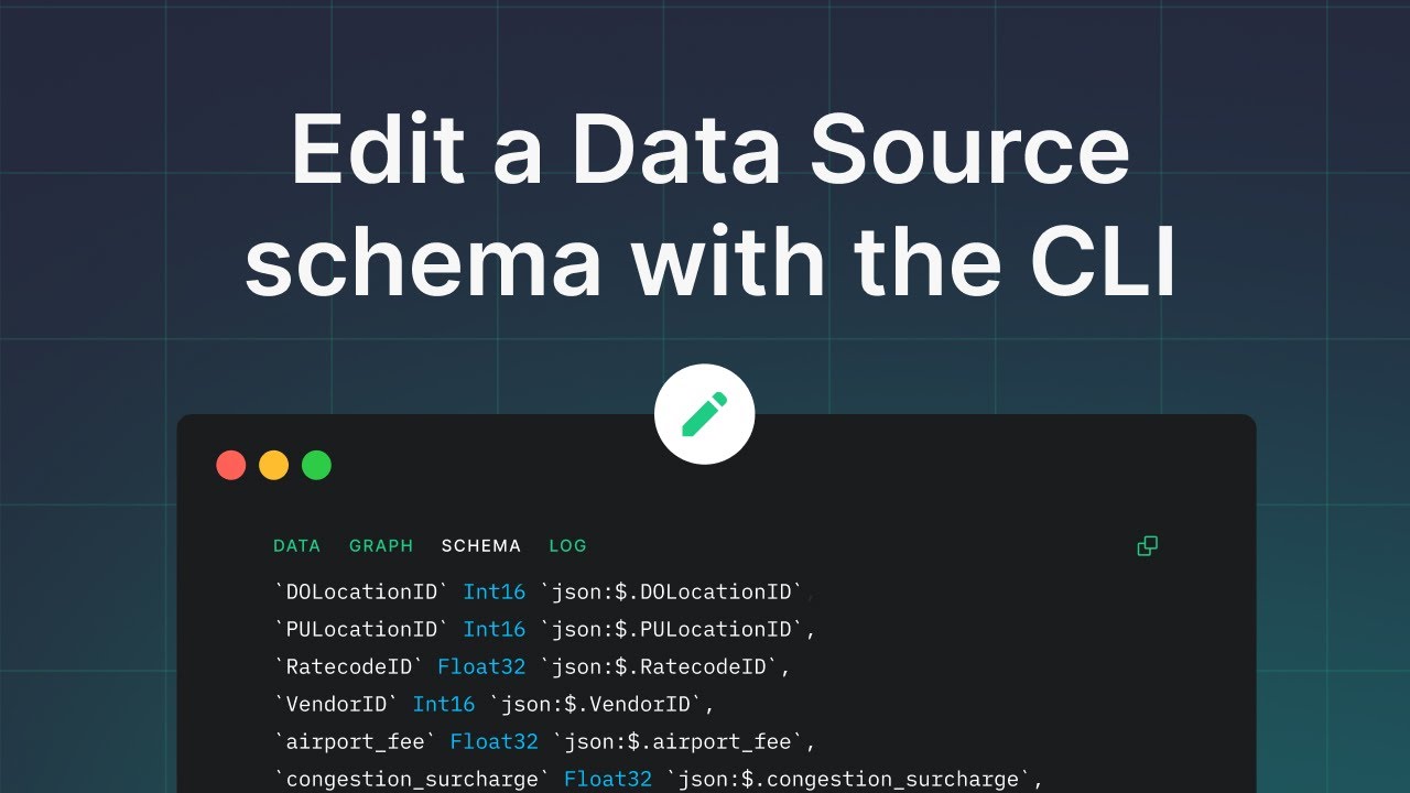 Edit a Data Source schema with the CLI