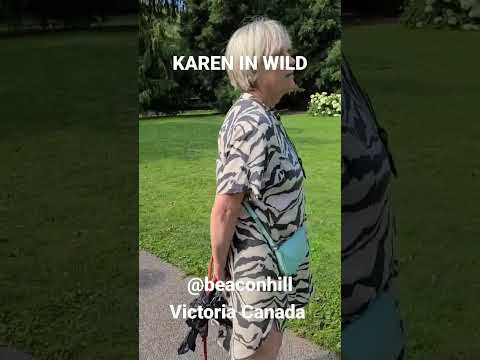 caught this Canadian Karen in the wild. made a child cry for feeding ducks at Beacon Hill Victoria