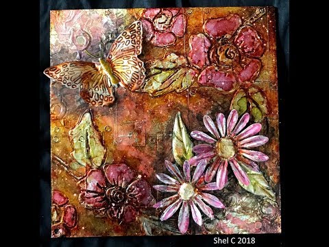 Metal in Mixed Media - 6X6 Panel - Speed Up of Livestream Show