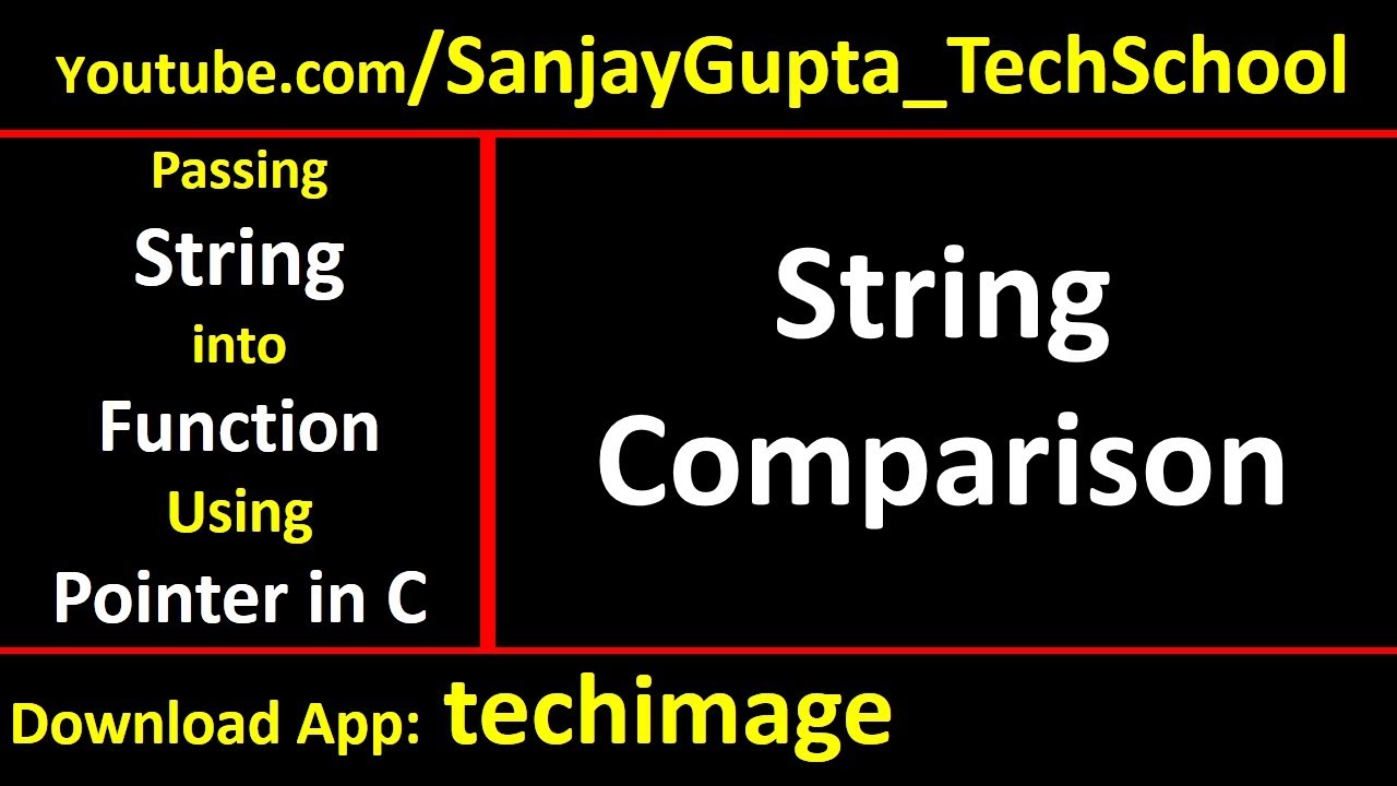 String comparison by passing string into function using pointer in c programming
