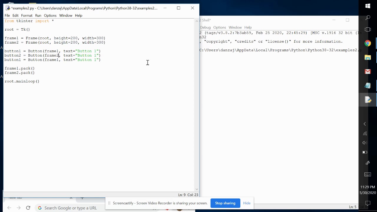 How To Add A Widget To A Frame | Python GUI Apps With Tkinter