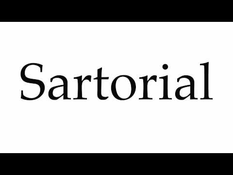 How to Pronounce Sartorial