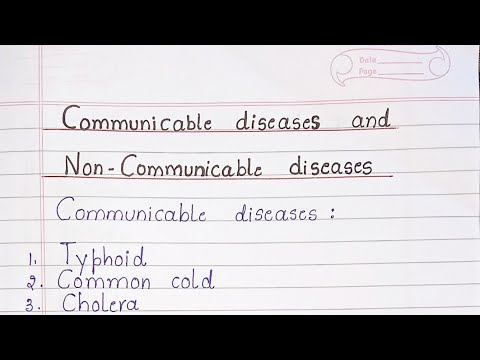 Communicable Diseases and Non Communicable Diseases