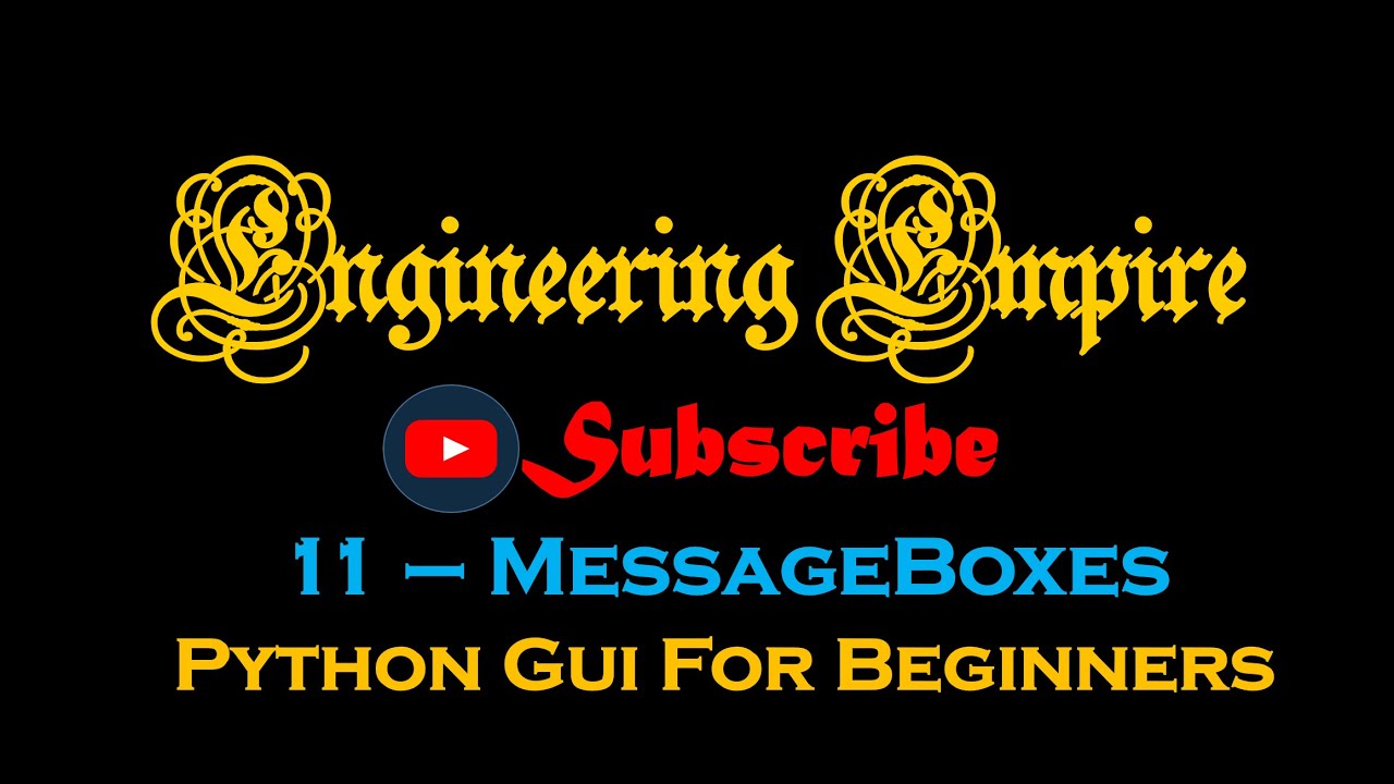 11- MessageBox - Python-GUI-Tkinter for Beginners