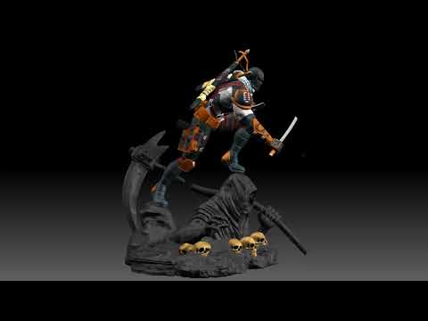 3D file Deathstroke OBJ collectibles EDITABLE 1 piece. No cuts ...