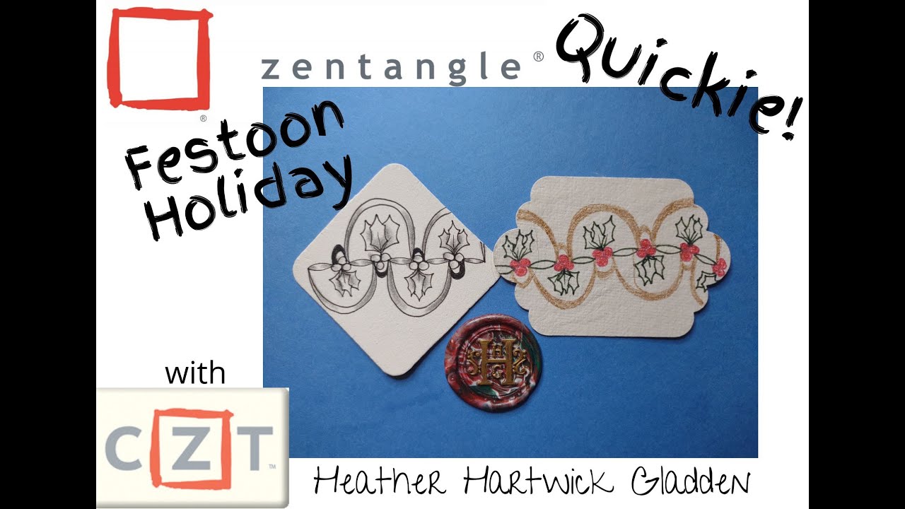 Festoon Holiday | Zentangle® Quickie