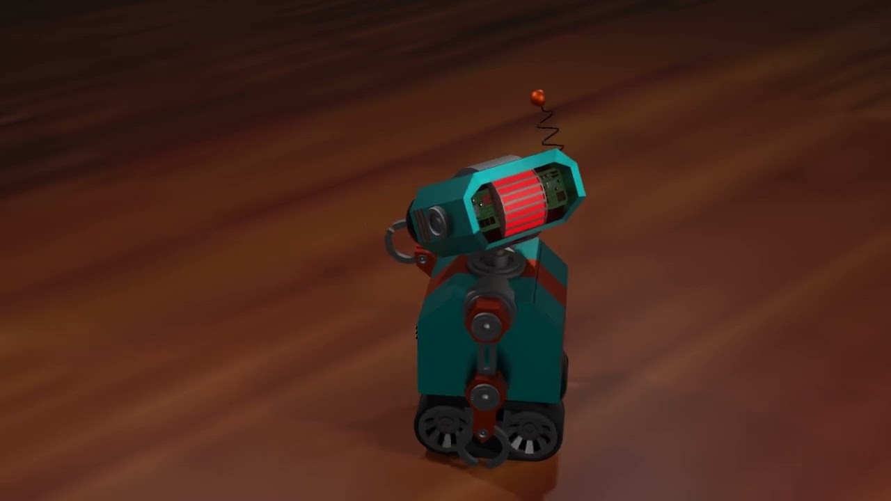Cute little toy robot! (Blender animation showcase)