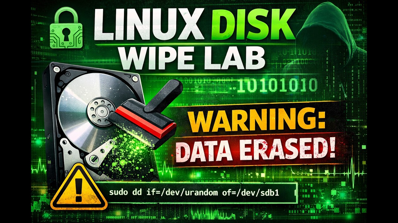 Linux Disk Wiping Lab | Cybersecurity Training (dd Command Explained Step-by-Step)