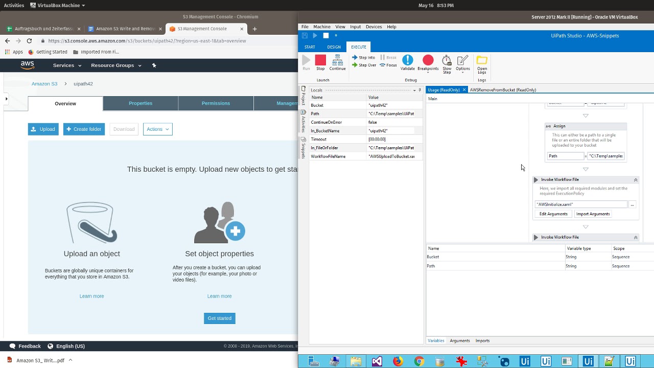 Amazon S3: Write and Remove Objects - RPA Component | UiPath Marketplace