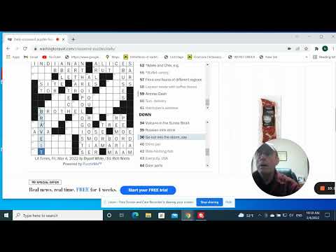 LA Times Crossword: Friday - March 4, 2022