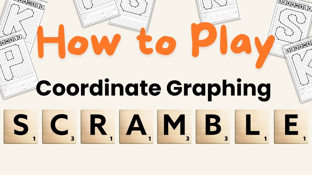 Coordinate Plane Graphing Activity (Engaging Scramble Game to practice graphing and language)