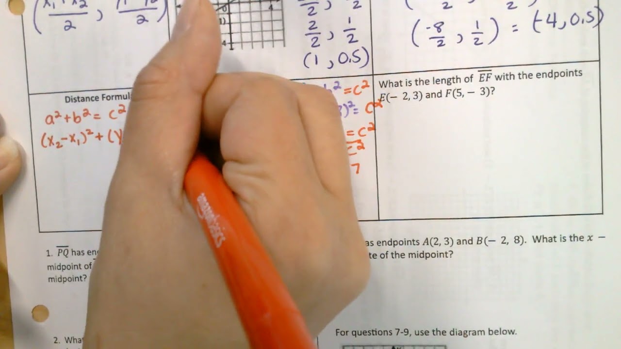 1 4 Midpoint & Distance Formula Guided Notes