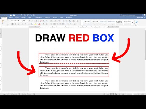 How To Draw a Red Box Around Text In Word