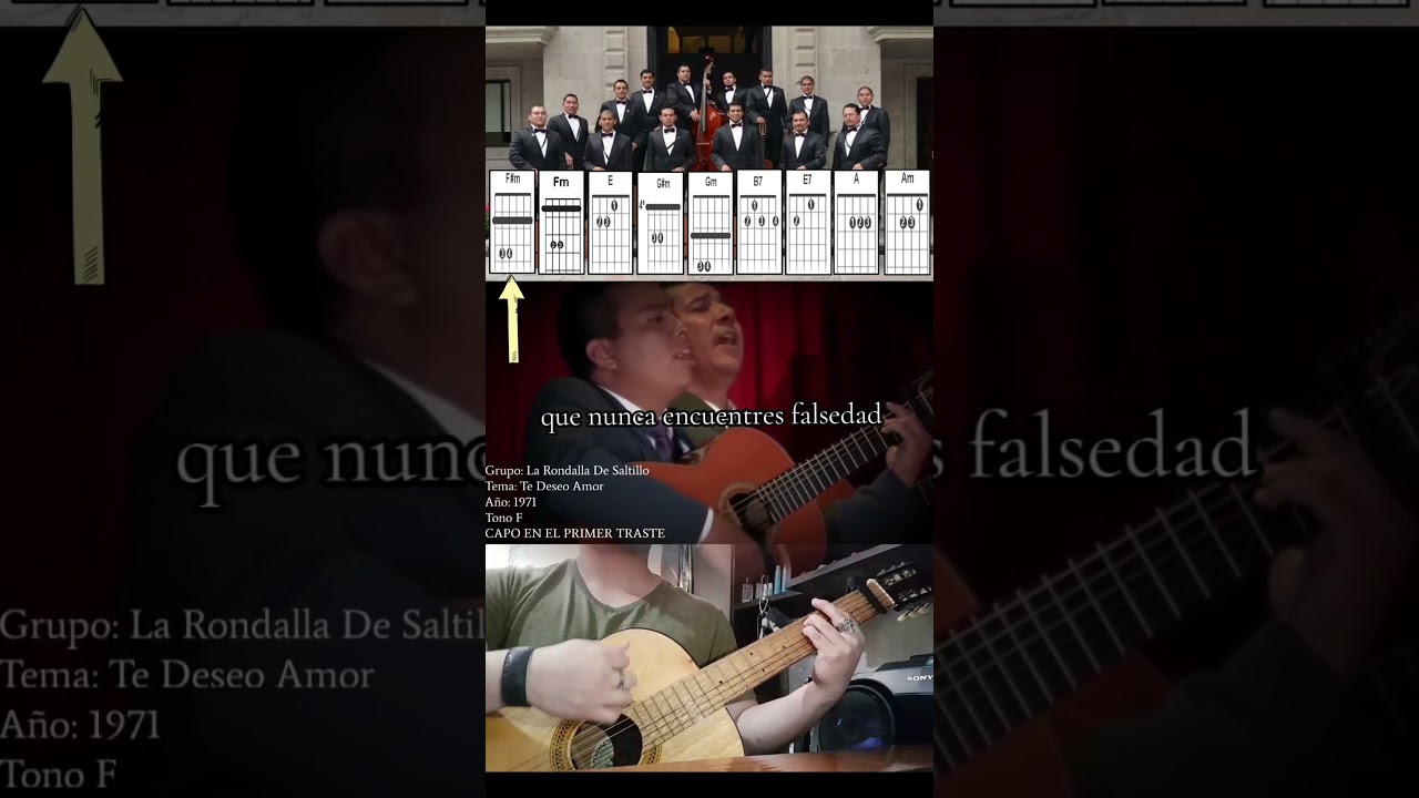 Te Deseo Amor - La Rondalla De Saltillo, Acordes Para Guitarra #fyp #music #guitarra #shorts