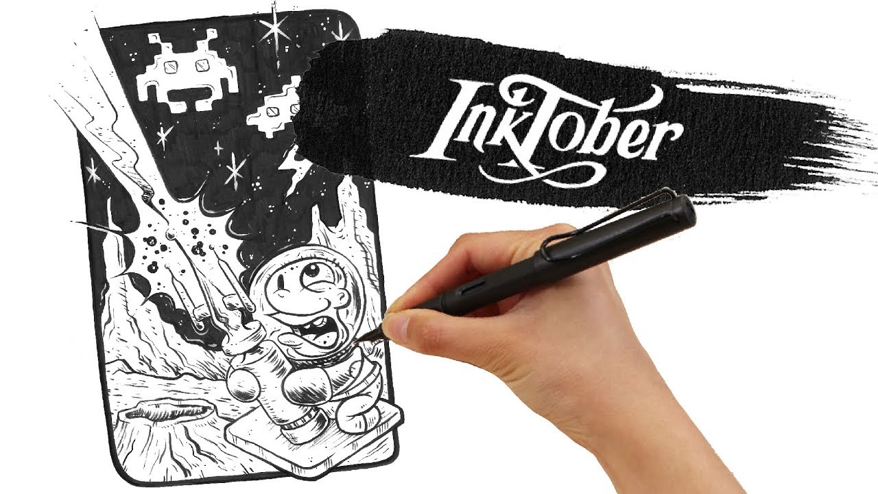 Inktober 2017 - Space Invaders