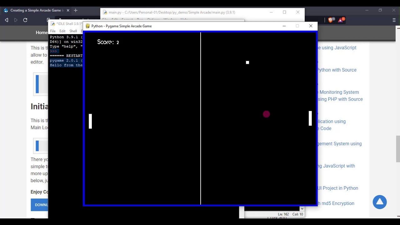 Creating a Simple Arcade Game in Python/Pygame Tutorial Demo