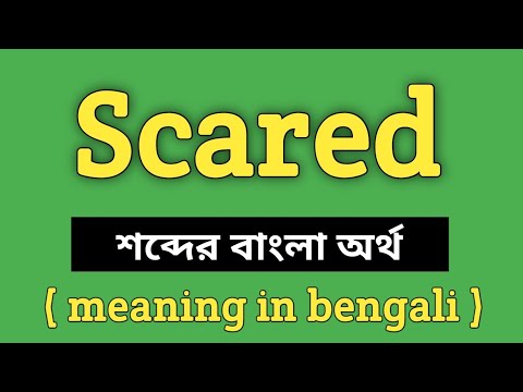 Scared Meaning in Bengali || Scared শব্দের বাংলা অর্থ কি? || Word Meaning Of Scared