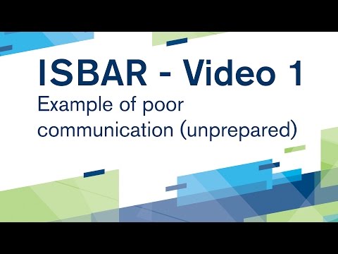 ISBAR Video 1: Example of poor communication - unprepared