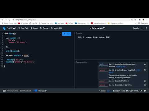 Dart and Flutter Map tutorial 3 types Map