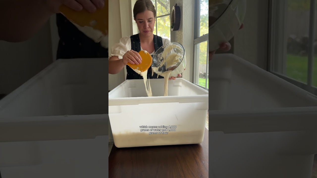 How I scale up my sourdough starter | baking sourdough in bulk in my cottage bakery | micro bakery