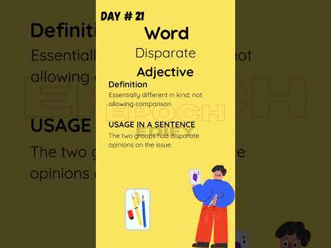 Word of the Day: Disparate (Day 21)
