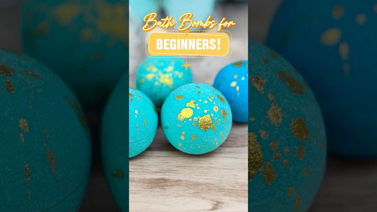 BATH BOMBS For BEGINNERS: A Step-by-Step Tutorial! + Easy Recipe!