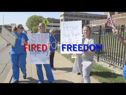 Healthcare Workers Protest Vaccine Mandate at Blessing Hospital in Quincy, IL
