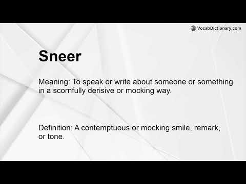 Sneer Meaning