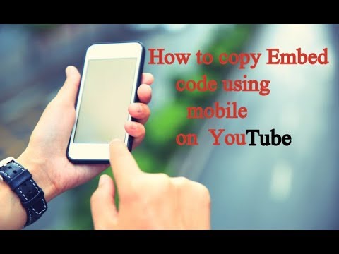 How to get embed code of youtube video using mobile