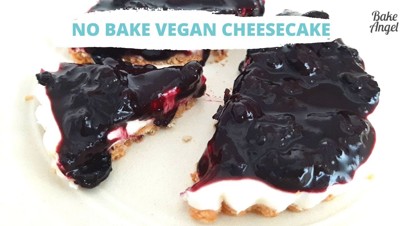 No Bake Blueberry Cheesecake | Vegan Plant Based Recipe