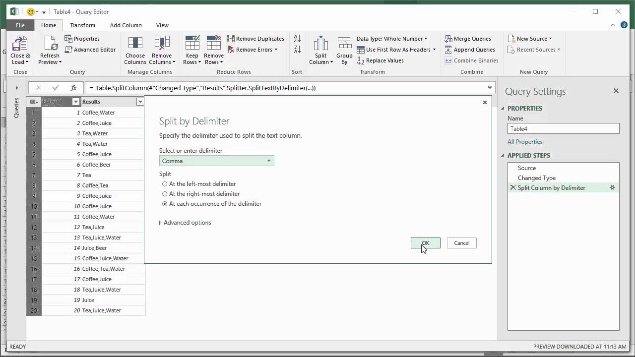 How to Analyze Survey Data Part 2 - Unpivot Column of Comma Separated Values